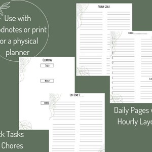 Undated Goodnotes Planner - Green Monstera - Etsy