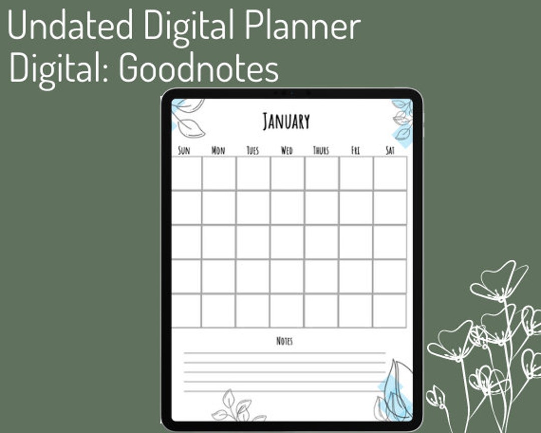 Undated Digital Planner - Blue Diamonds - Etsy