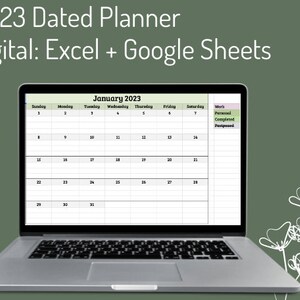 2023 Dated Digital Planner for Excel or Google Sheets - Etsy