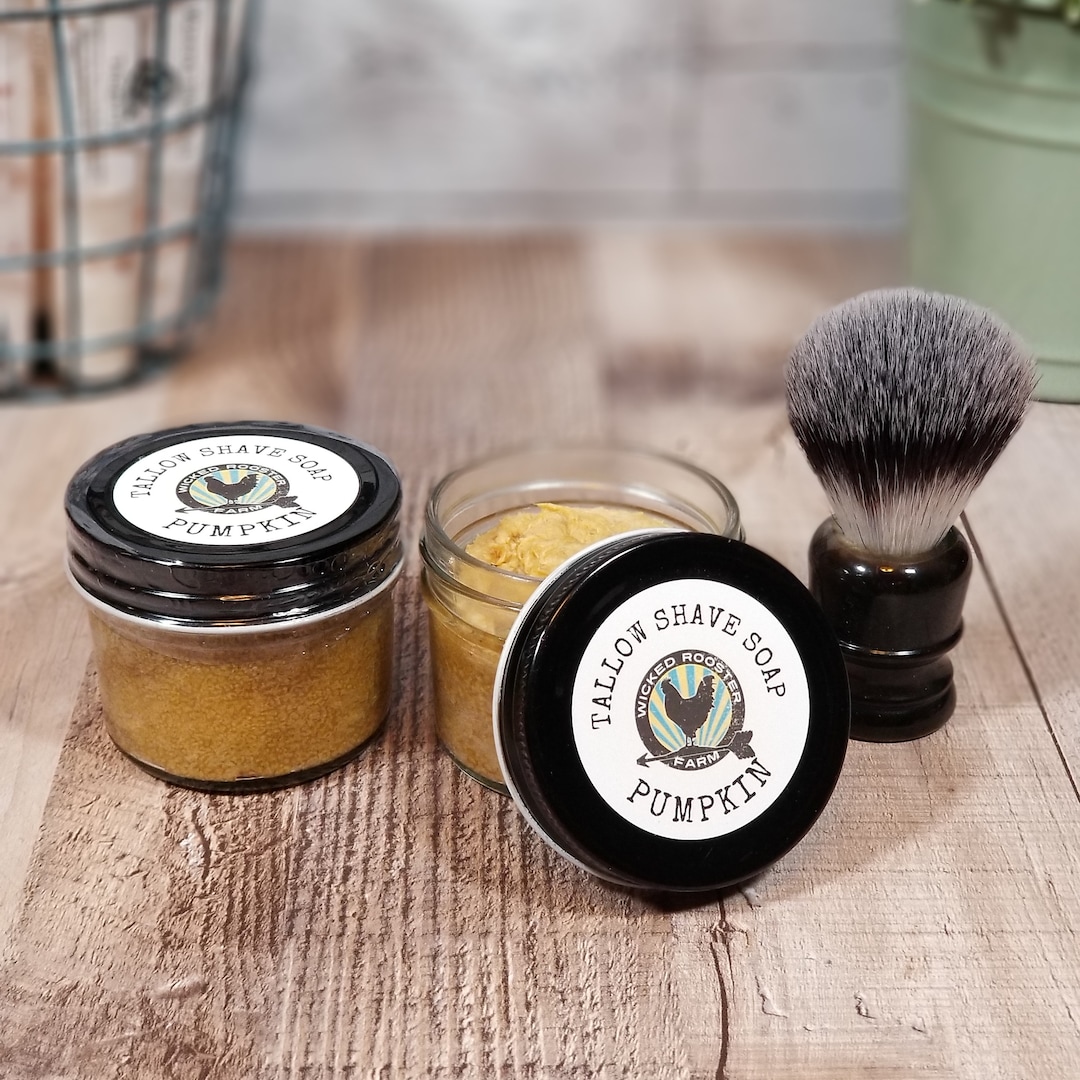 Pumpkin Shave Soap | Tallow Shave Soap | Shaving Gift | Natural Shave ...