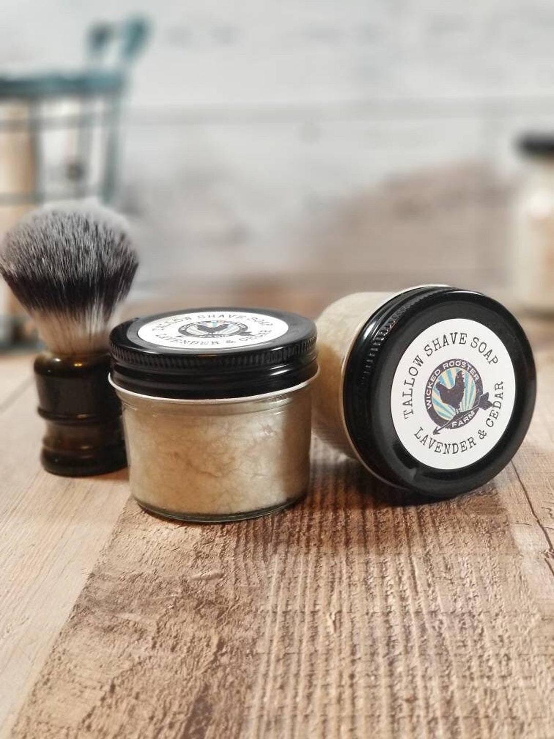 Tallow Shave Soap Lavender & Cedar | Men's Valentine | Shaving Gift ...
