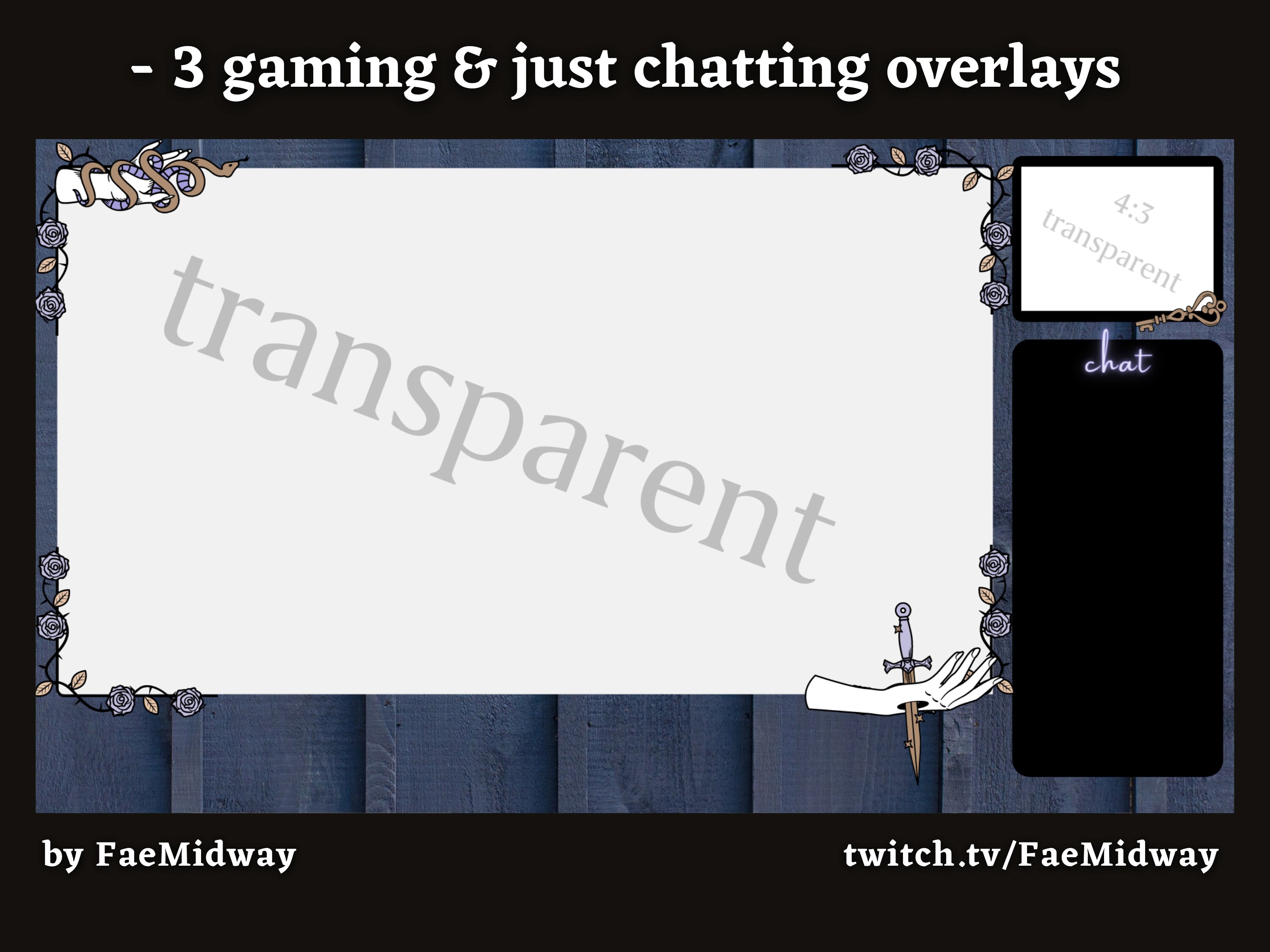 Animated Purple Occult Twitch Overlay Package / Goth Halloween Stream ...