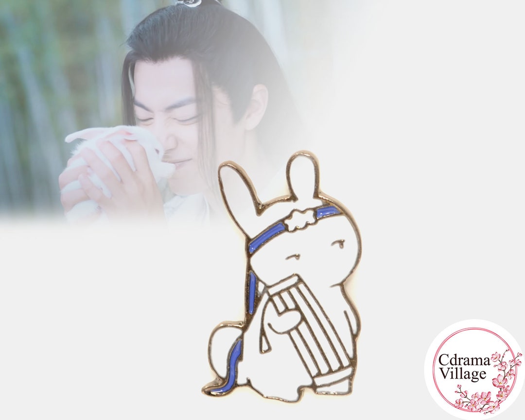 The Untamed Enamel Pin White Rabbit W/ Blue Headband Lan Zhan - Etsy