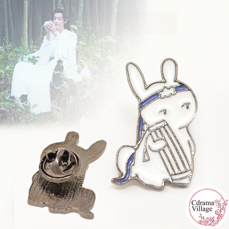 The Untamed Enamel Pin White Rabbit W/ Blue Headband Lan Zhan - Etsy