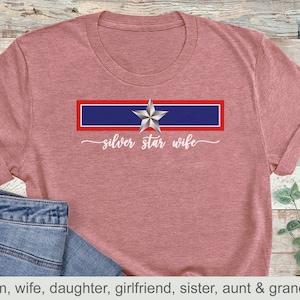 Silver Star Family T-shirt for Women Military T Shirt Short - Etsy