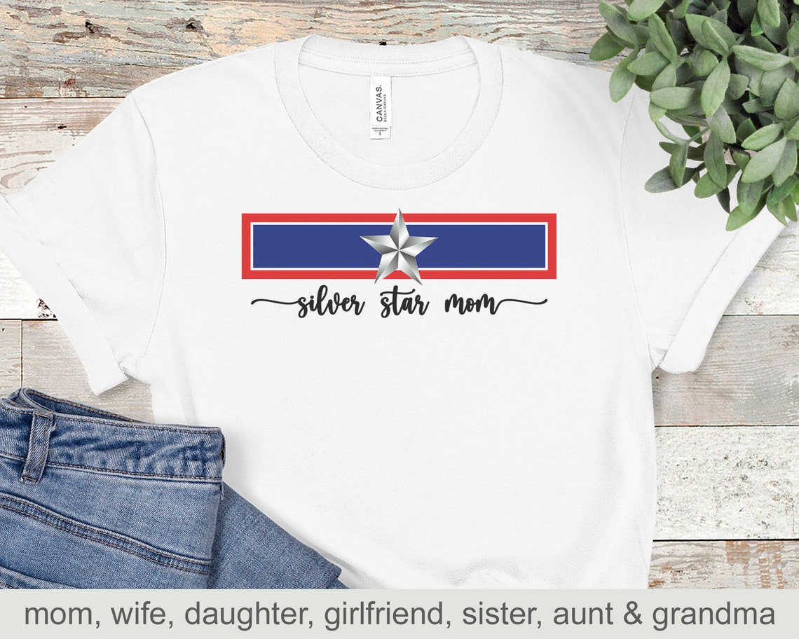 Silver Star Family T-shirt for Women Military T Shirt Short - Etsy