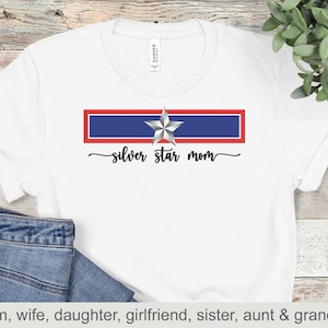 Silver Star Family T-shirt for Women Military T Shirt Short - Etsy