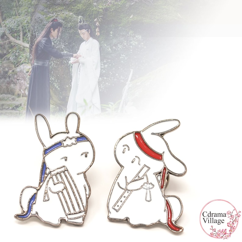 The Untamed Enamel Pin White Rabbit W/ Blue Headband Lan Zhan - Etsy