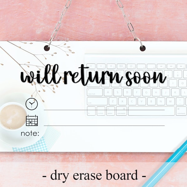 Door Sign for Office Will Return - Etsy