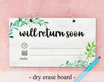 Be Back Soon Sign - Etsy