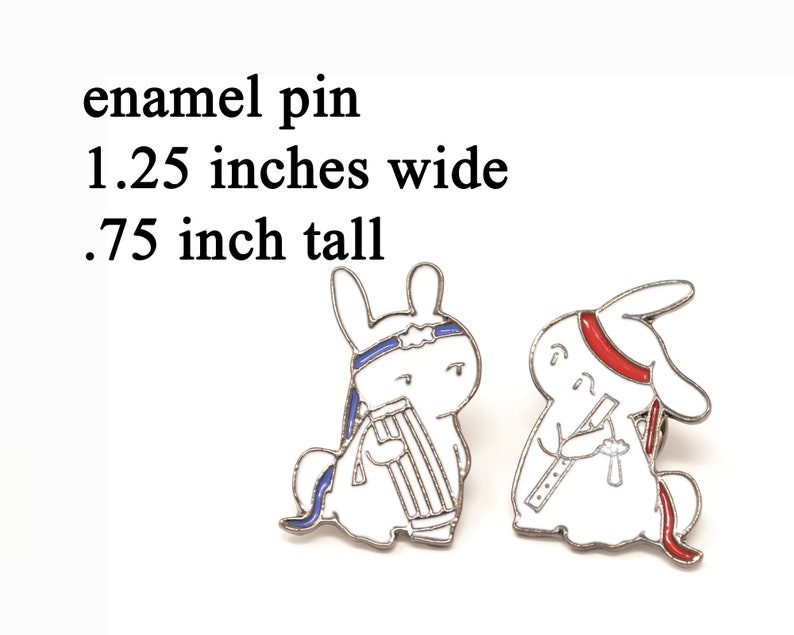 The Untamed Enamel Pin White Rabbit W/ Blue Headband Lan Zhan - Etsy