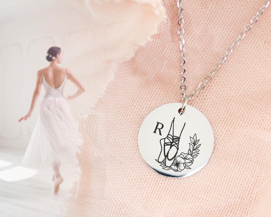 Ballet Shoes Charm Necklace, Ballerina Pointe Shoes Silver Pendant ...
