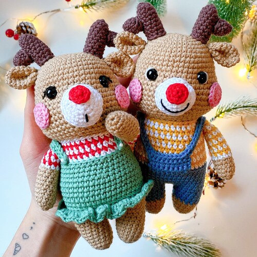 Bibibonbon Crochet Pattern Amigurumi: Dasher the Reindeer | Etsy