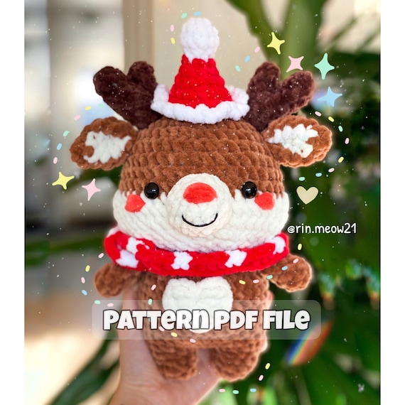 Crochet Pattern RENIE the Reindeer Chubby Reindeer - Etsy