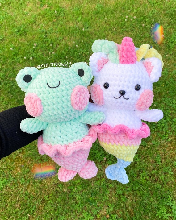 2in1 Crochet Pattern Chubby Frog and Unicorn Meow Meow - Etsy