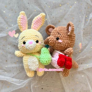 4in1 Bundle Crochet Pattern - Standing and Sitting Lumpy, Rabbit, Kanga ...