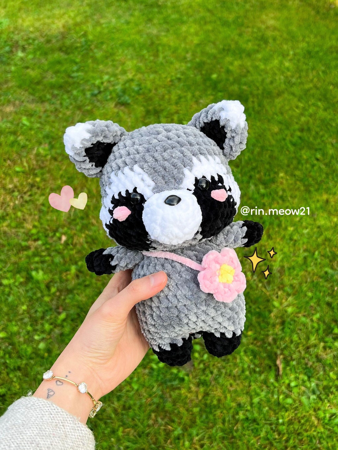 Crochet Pattern - Chocho the Raccoon, Cute, Soft Toy, Handmade ...