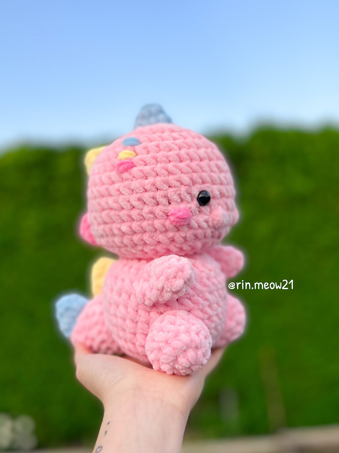 2in1 Crochet Pattern Chubby Dino Sunflower Dino Strawberry - Etsy