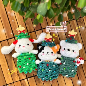 Bundle Crochet Patterns - Animal in Christmas Tree BIG and Mini - Etsy