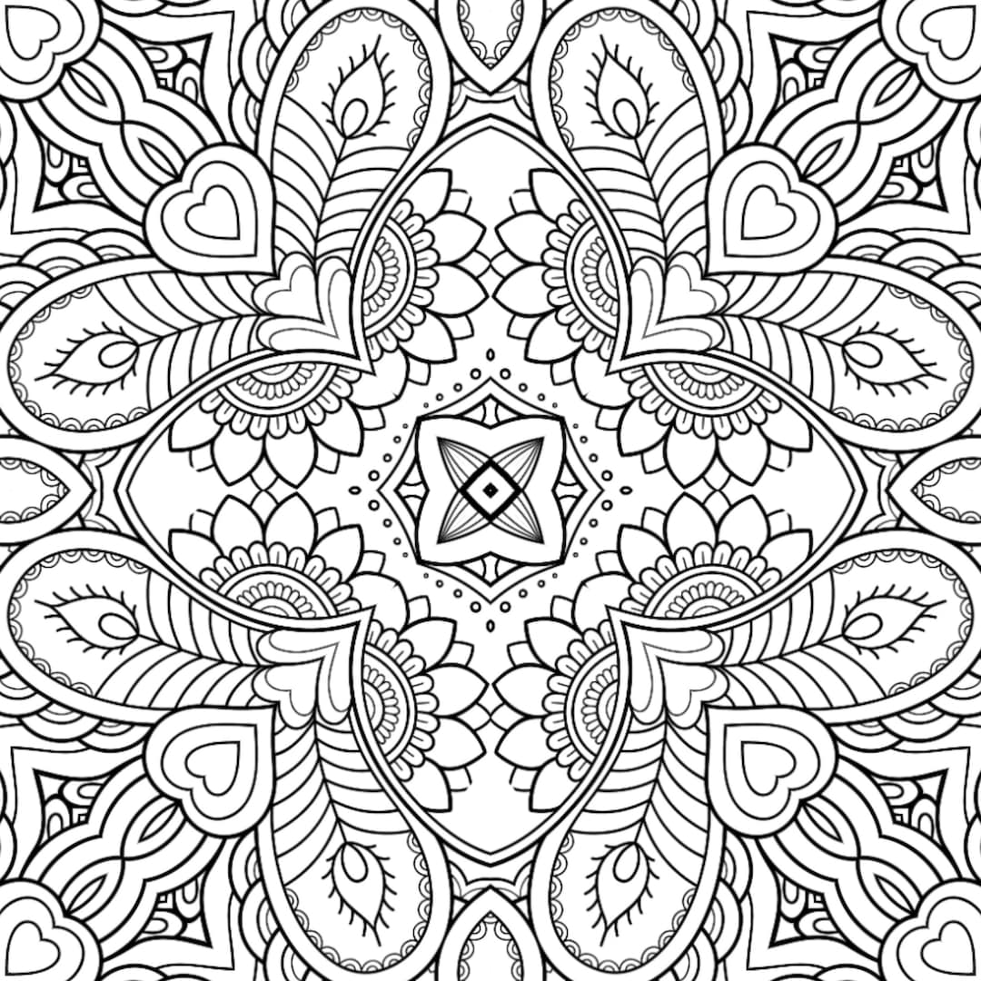 30 Mandala Coloring Pages - Etsy