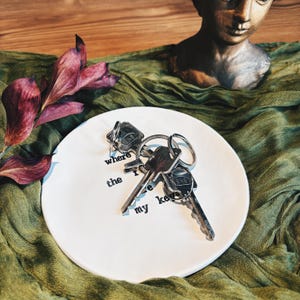 Funny Key Dish Where the F Are My Keys, Rude Key Holder Tray, Clay ...