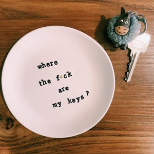 Handmade Funny Rude Novelty Key Holder Gift Dish Trinket Tray - Etsy