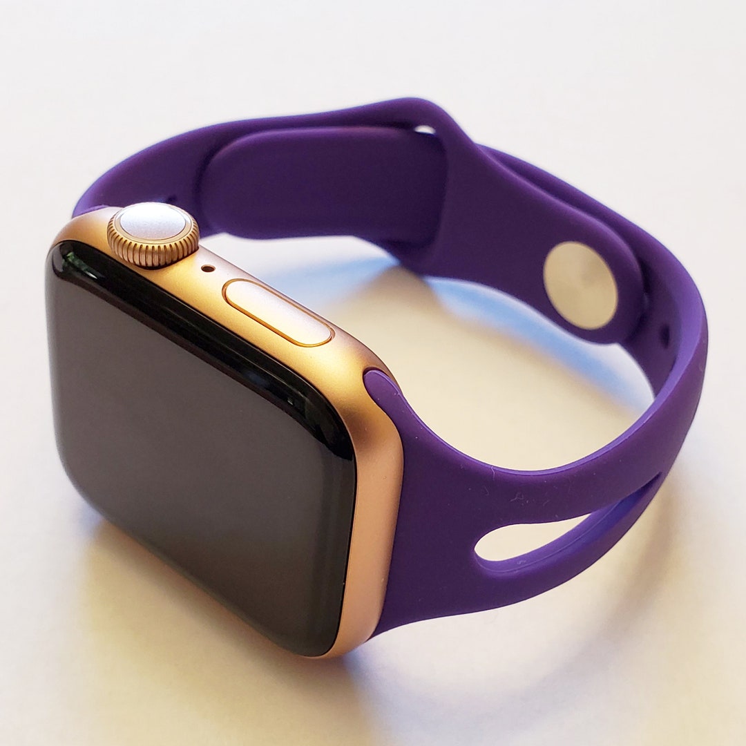 Purple Silicone Apple Watch Band, Soft Narrow Style for All Series - Etsy