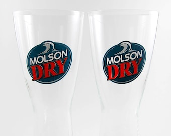 Molson Dry Glass - Etsy