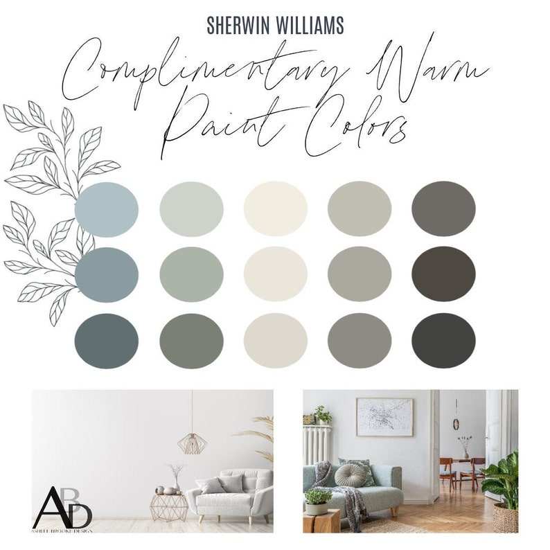Sherwin Williams Complimentary Warm Paint Color Palette - Professional ...