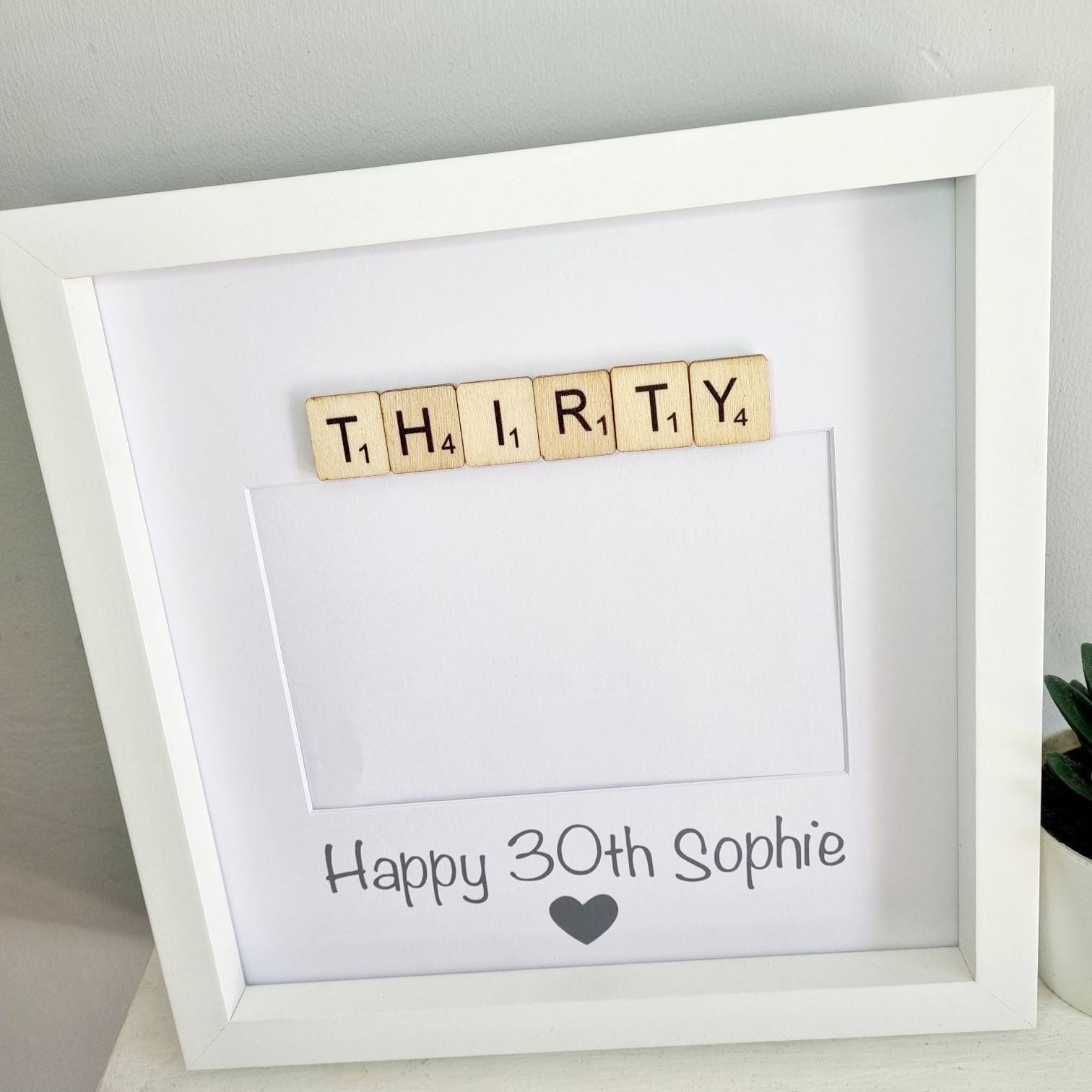 30th Birthday Frame 30th Birthday Gift Gift for Her Gift | Etsy UK