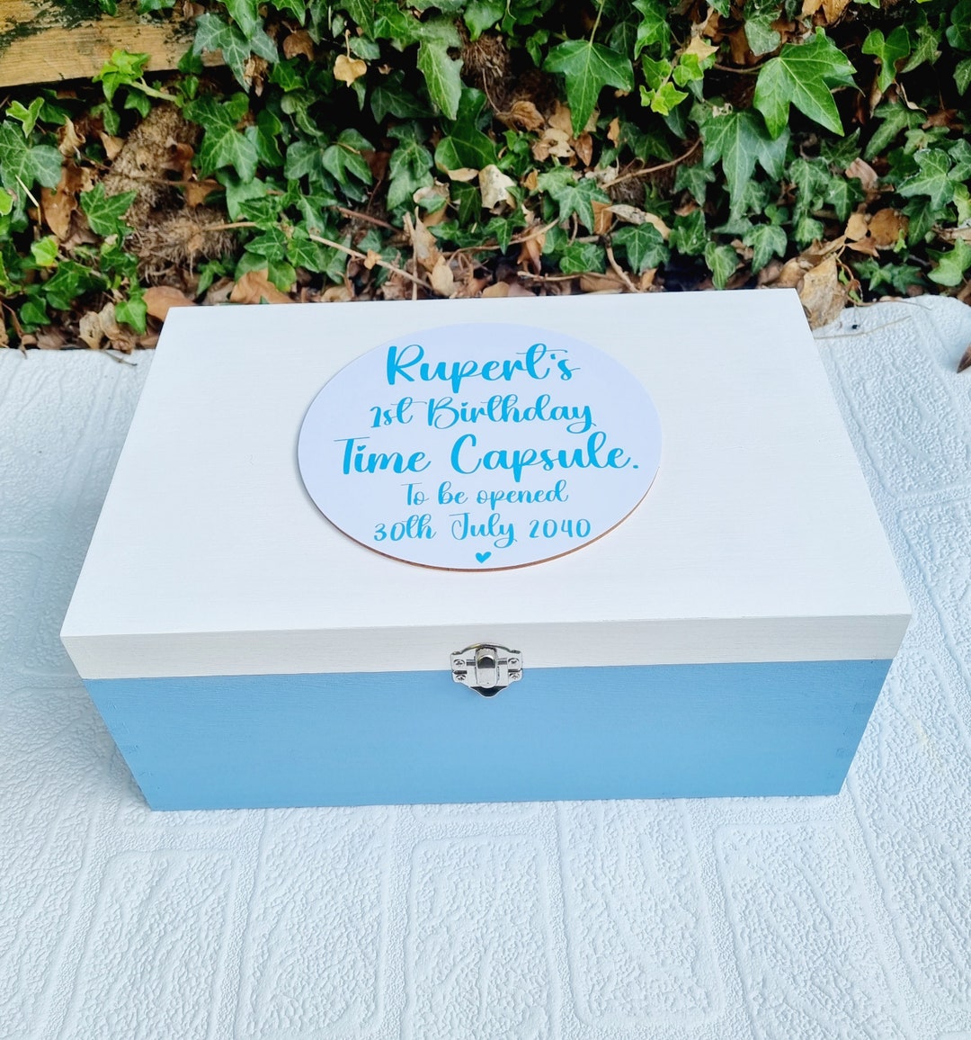 First Birthday Time Capsule Wooden Box 1st Birthday Gift for - Etsy UK