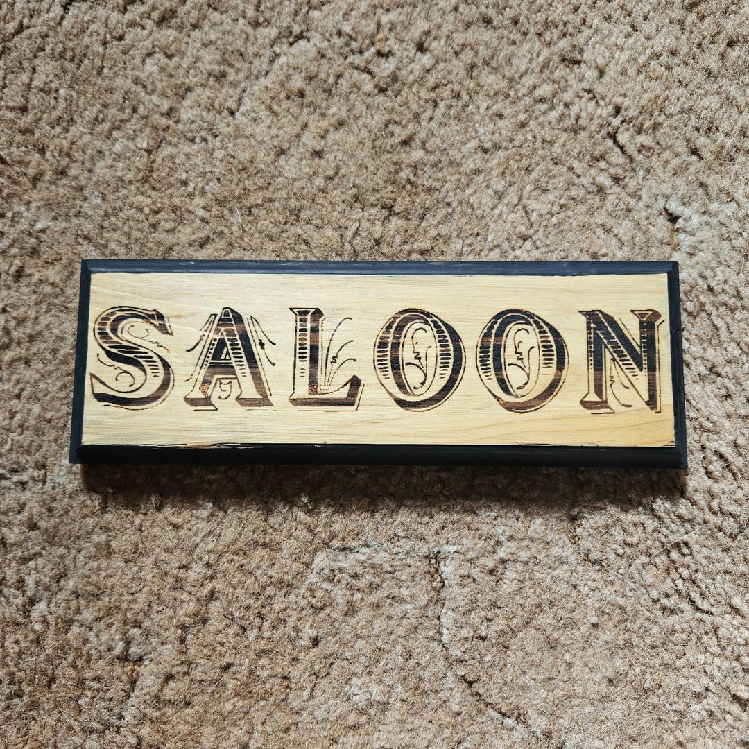 Rustic Designed Wooden Saloon Sign - Etsy
