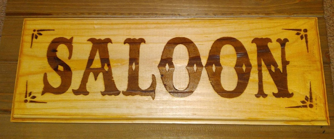 Vintage Designed Wooden Saloon Sign - Etsy