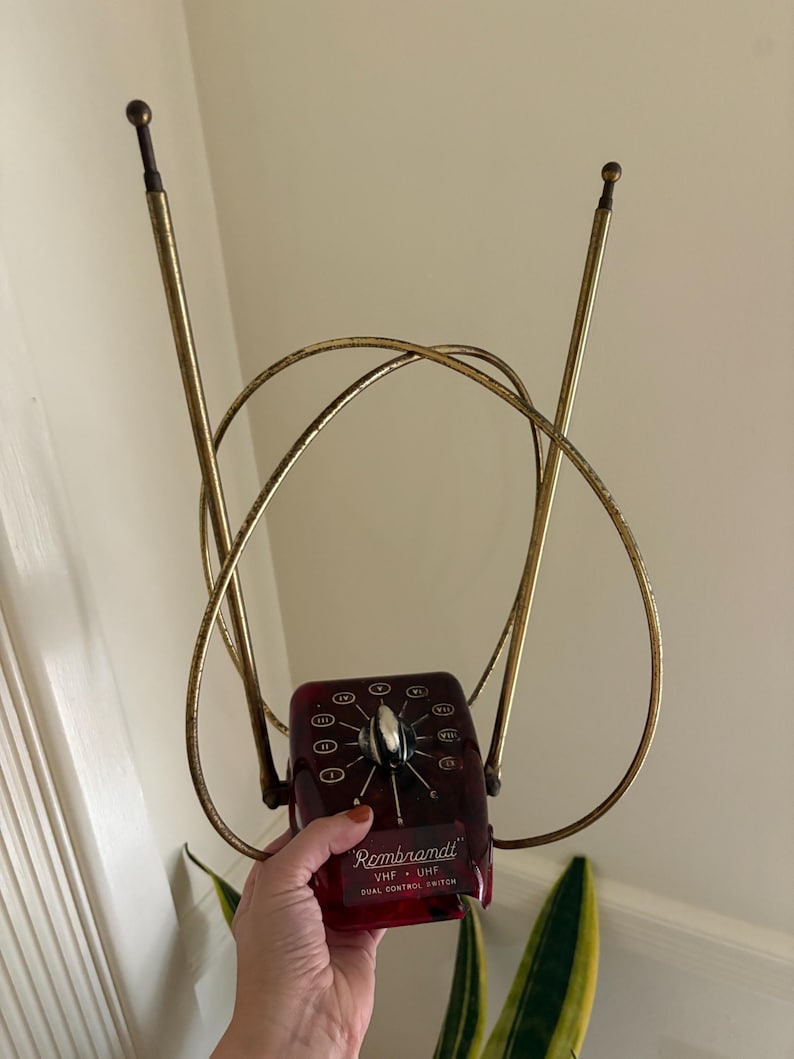 Vintage Rembrandt Rabbit Ears TV Antenna, Mid-century Modern, Atomic ...