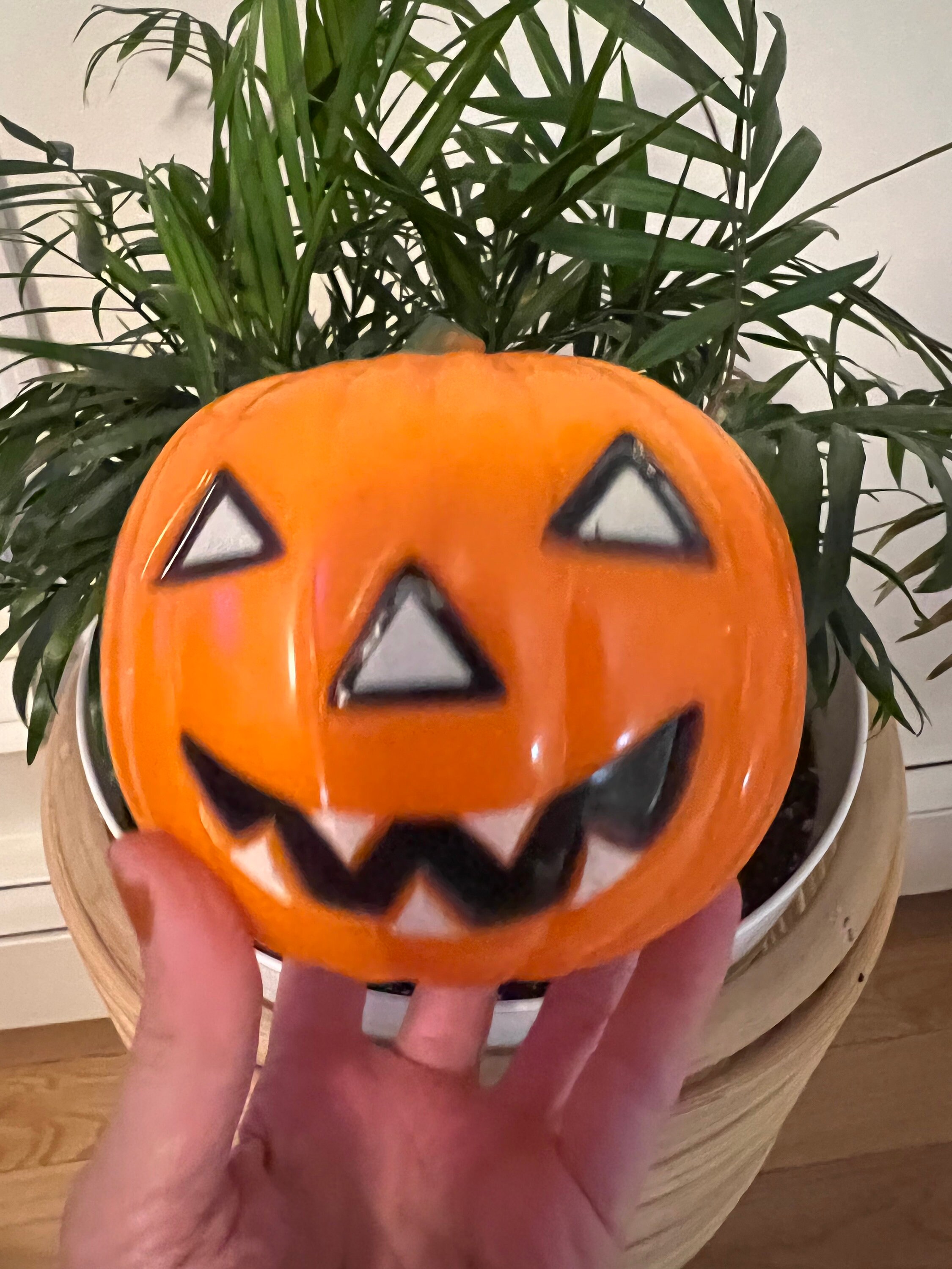 Vintage Halloween Rare Union Products Leominster Mass USA Plastic Jack O Lantern Pumpkin Candy ...