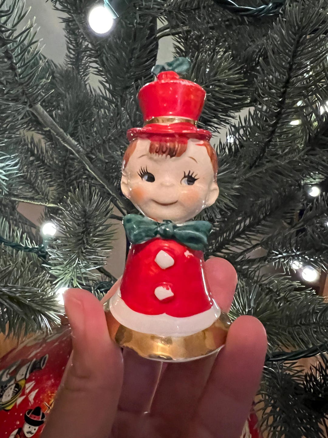 Vintage Lefton Ceramic December Angel Bell - Etsy