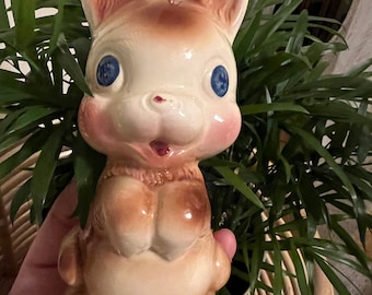 Brown Ceramic Bunny - Etsy