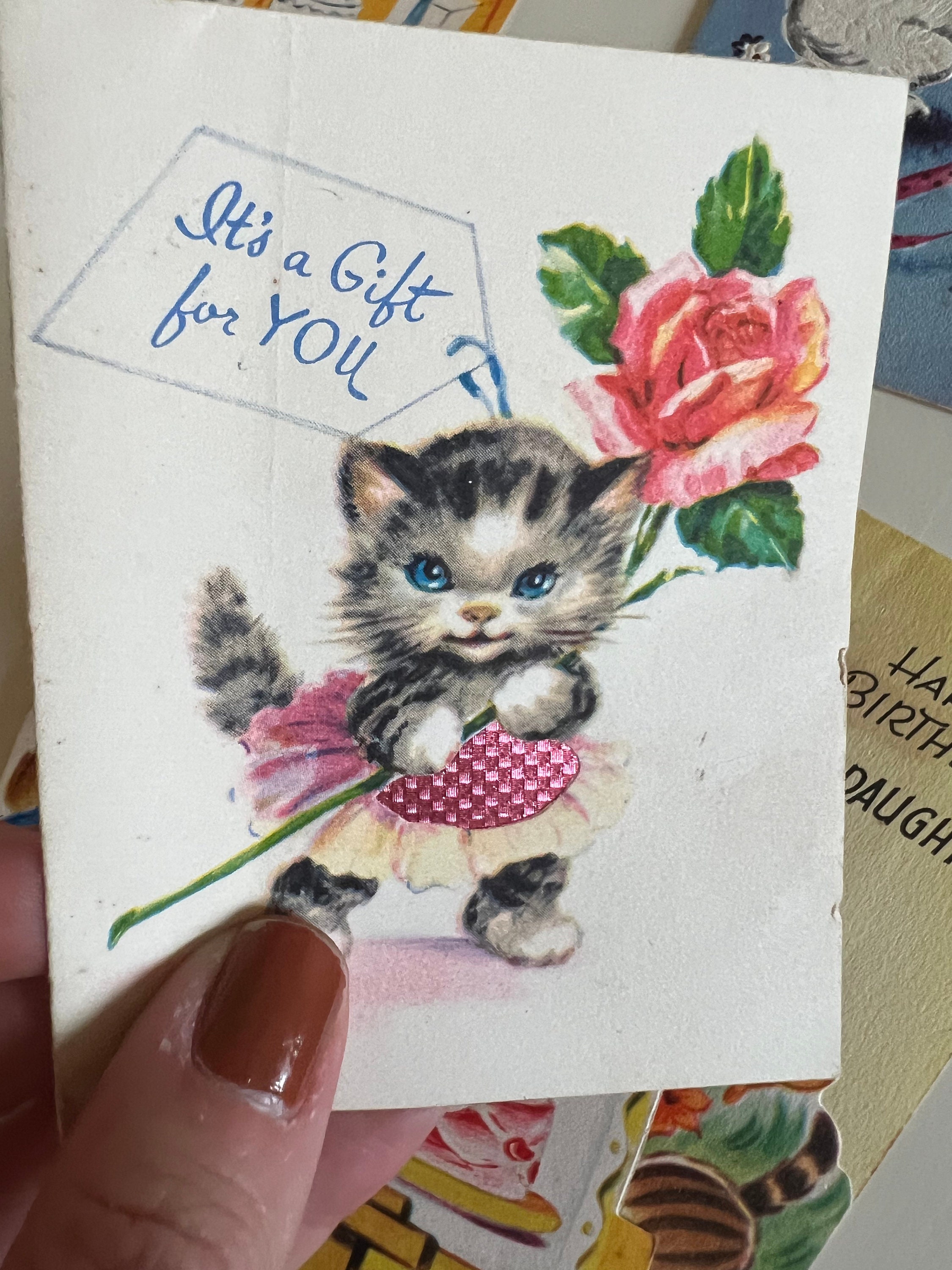 Vintage Kitschy Cute Cat Cards Kitties - Etsy