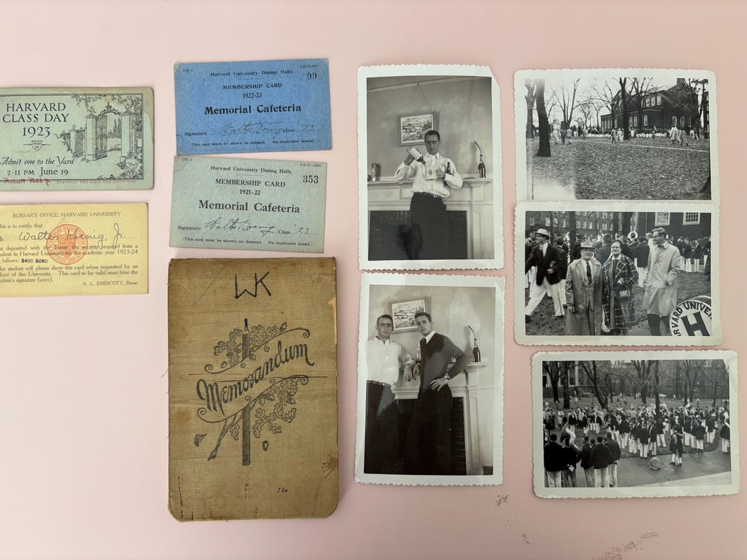 Rare 1920s Harvard University Ephemera Lot Membership Cards & Class Day ...