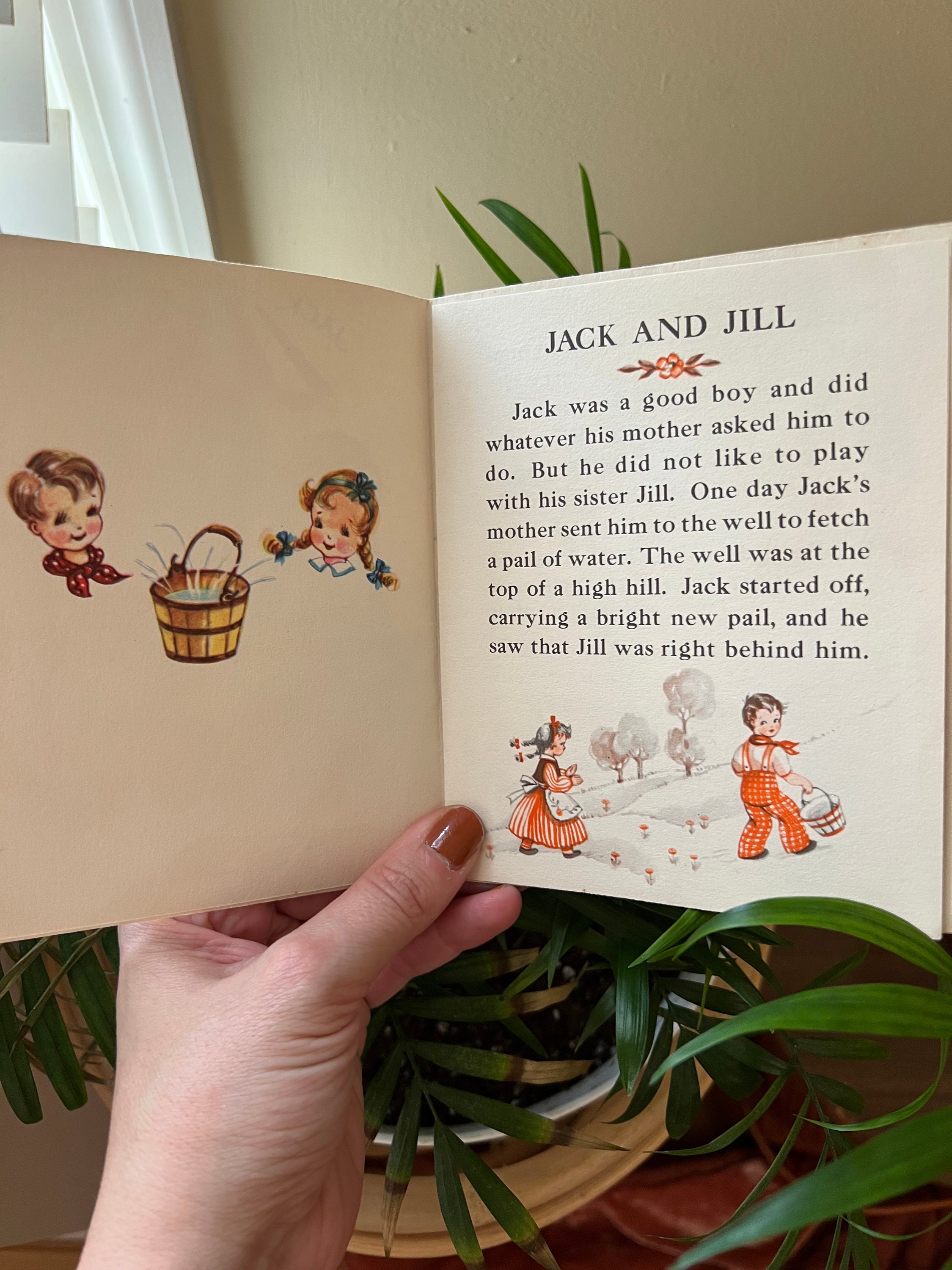 Vintage 1950s Storybook Greeting Card Jack and Jill - Etsy