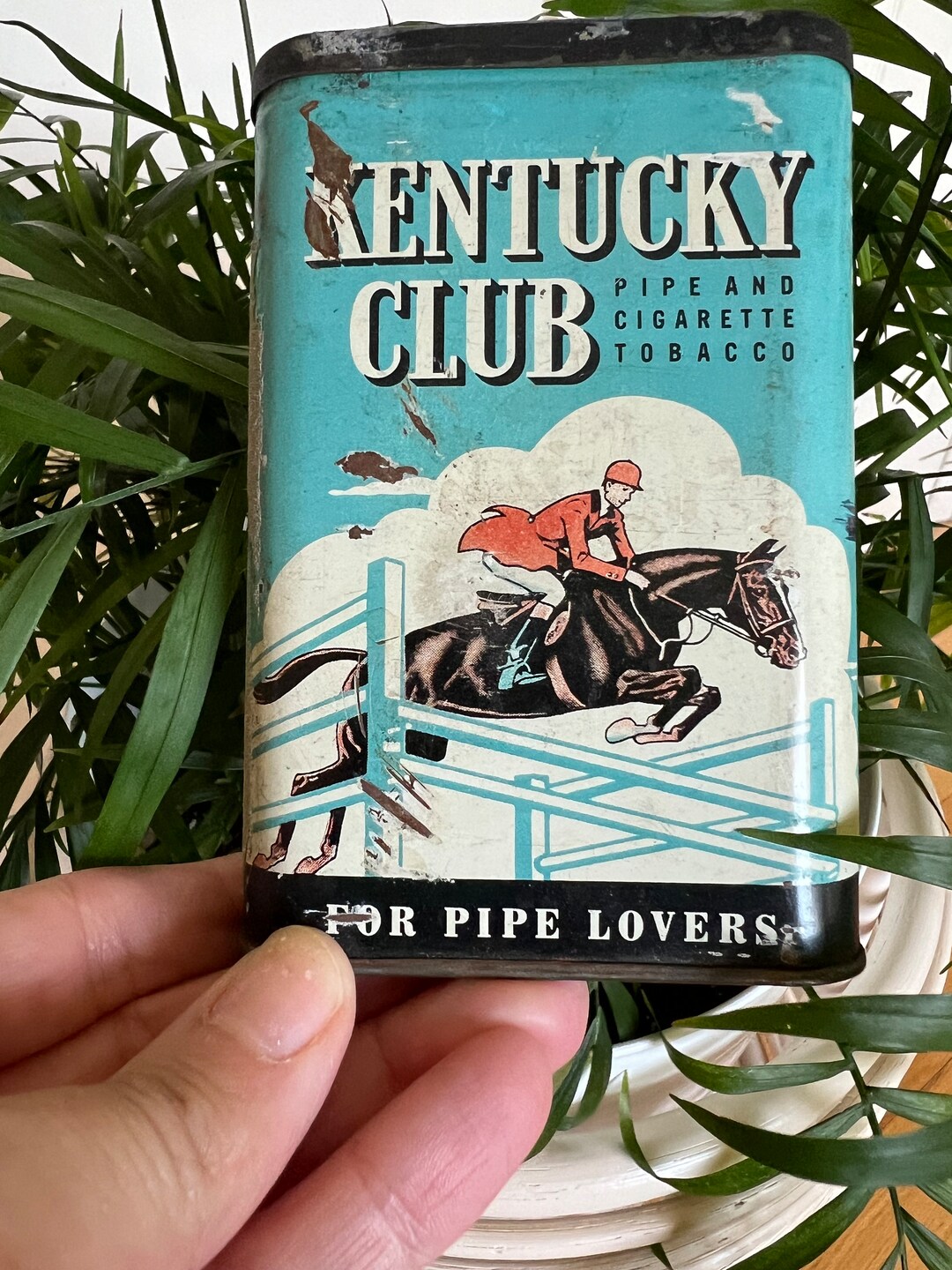 Vintage Kentucky Club Pipe & Cigarrette Tobacco Tin Horse and Jockey - Etsy