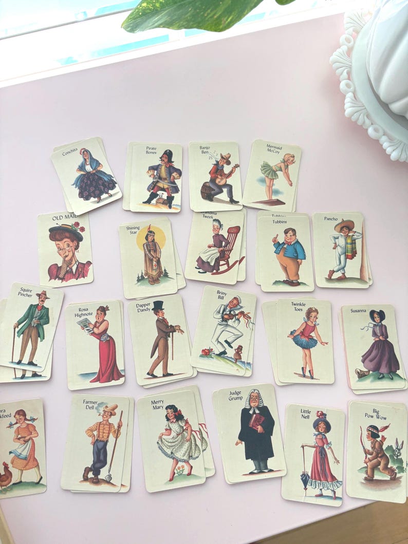 Intage 1950s Whitman Miniature Old Maid Card Game | Character Set W ...
