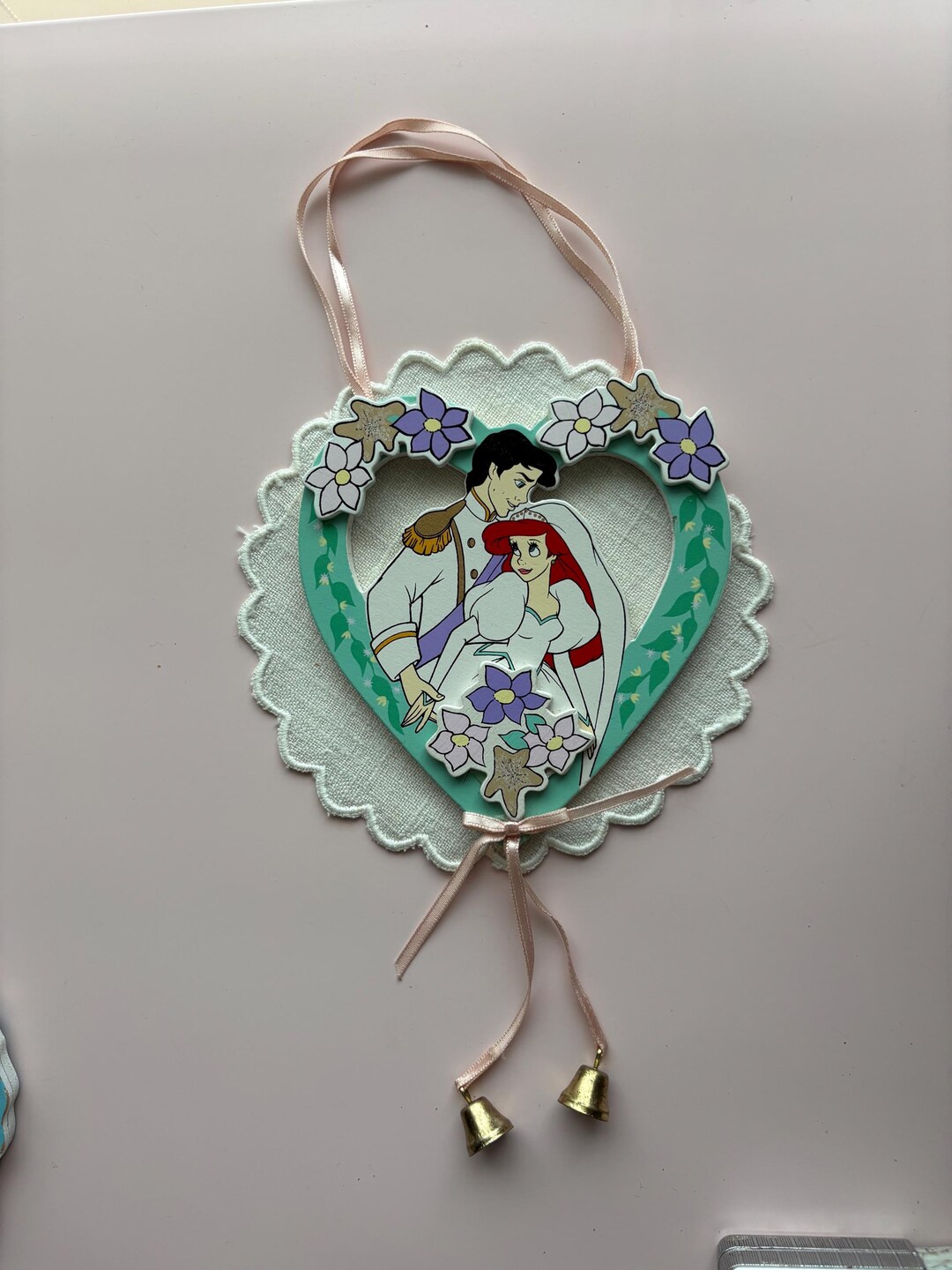 Vintage Disney Little Mermaid Ariel & Prince Eric Wedding Ornament ...