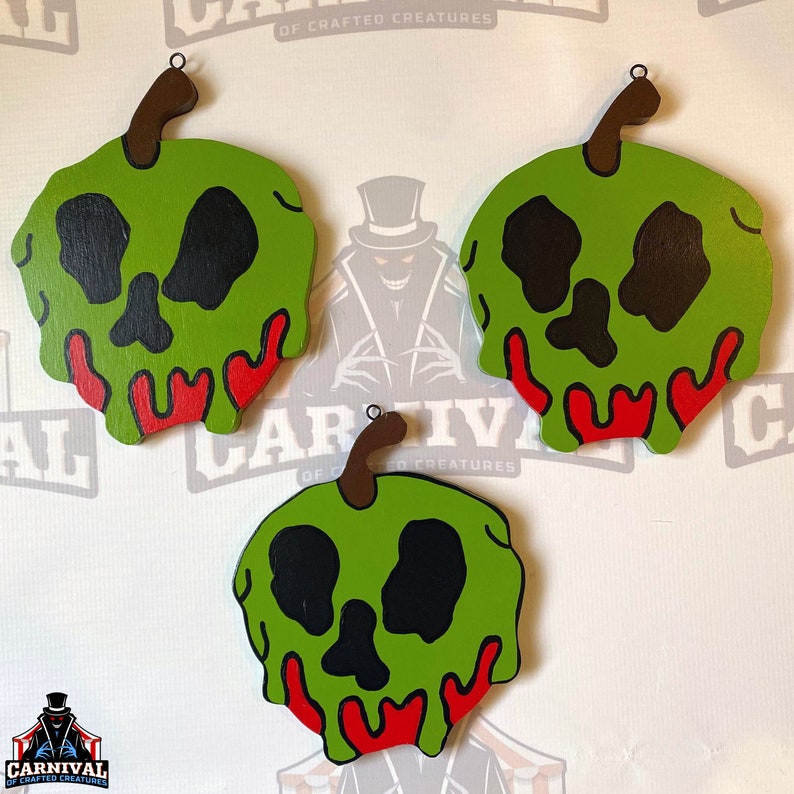 Hanging Poison Apples set of 3 Wood Cutout Display by - Etsy
