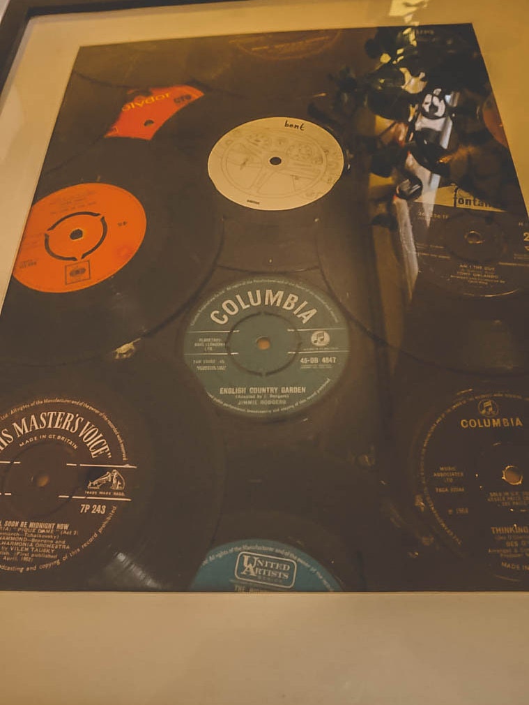 Vinyl Record Collage | Framed Wall Art | Stylish Home Deco - Etsy