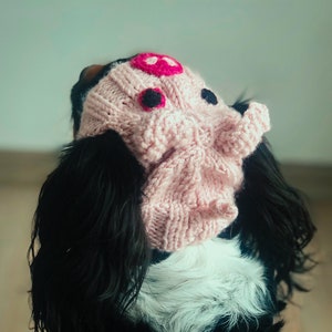 Pig Dog Beanie, Piglet Dog Hat, Pet Hat With Ear Holes, Waddles Pet Hat ...
