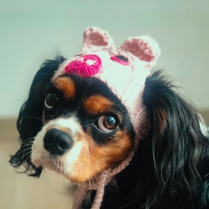 Pig Dog Beanie, Piglet Dog Hat, Pet Hat With Ear Holes, Waddles Pet Hat ...