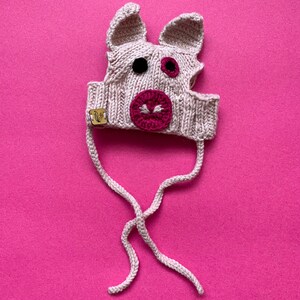 Pig Dog Beanie, Piglet Dog Hat, Pet Hat With Ear Holes, Waddles Pet Hat ...