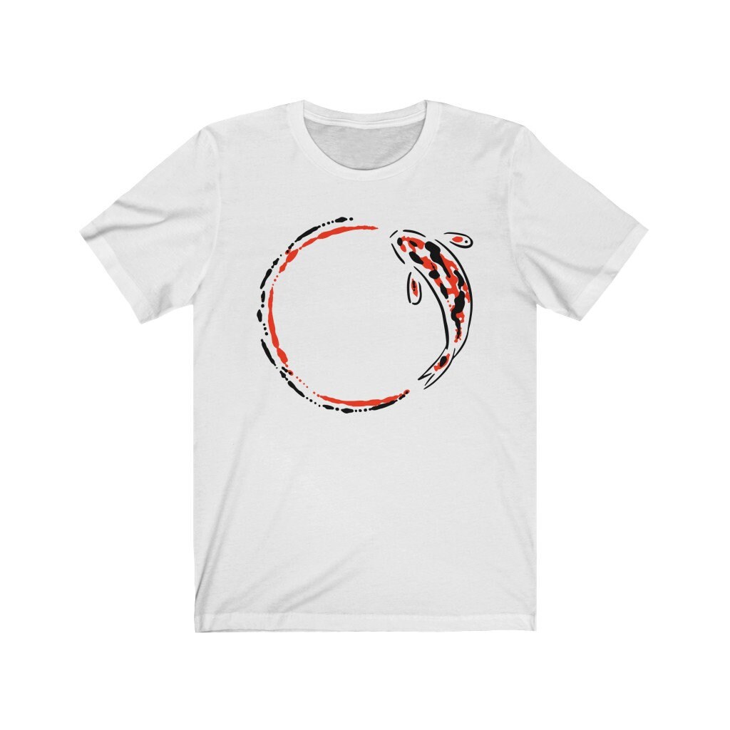 Zen Enso Circle Koi Fish T-shirt, Mens Womens, Japanese Kanji Shirt ...