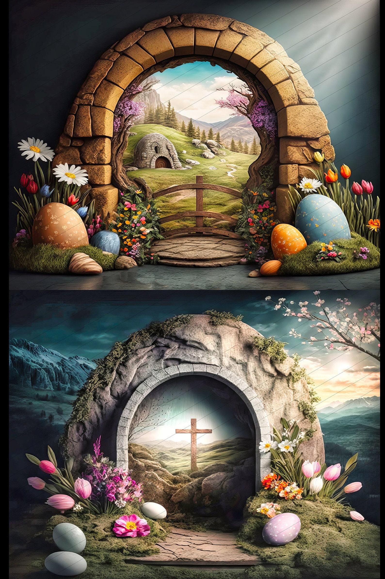 18 Easter and Spring Photo Backdrops, Easter Photography Backdrop ...